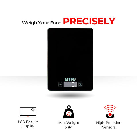 MEPL Electronic Kitchen Weighing Scale SE 610 - BLACK – mepl.store